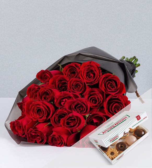 Bouquet 24 Rosas Rojas y Docena Select